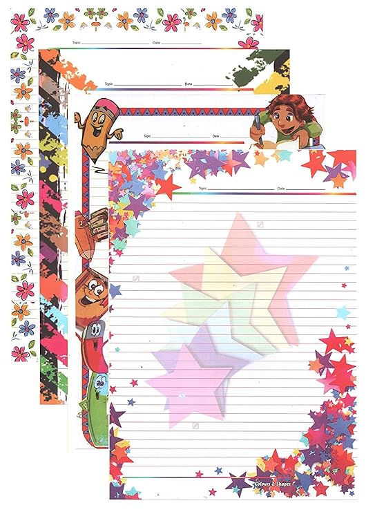 Eclet A4 Designer sheets for project Design Print Sheets 40 Papers for ...