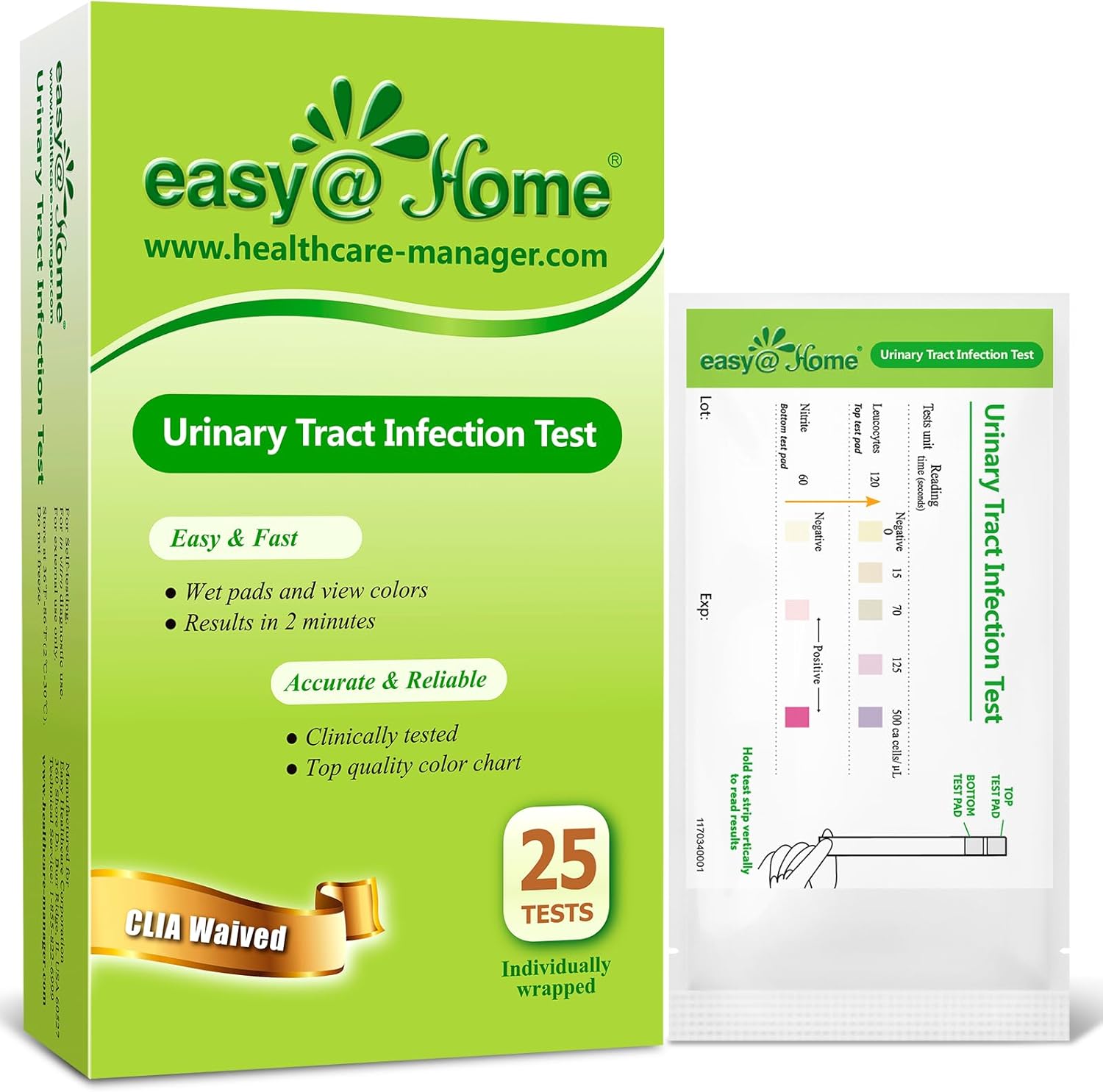 Amazon.com: Easy@Home 25 Individual Pouch Urinary Tract Infection Test ...