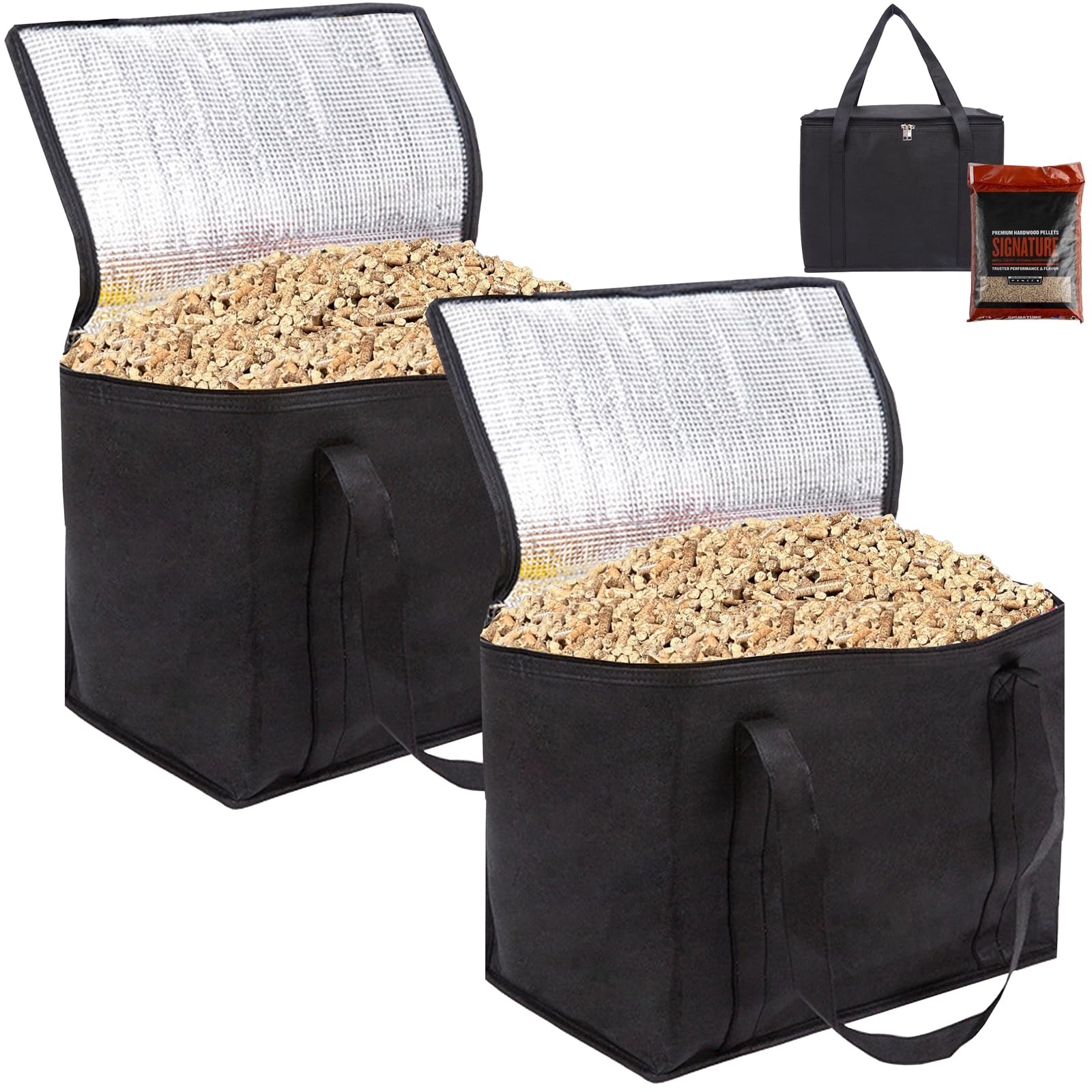 Amazon.com : 2 Pack Wood Pellet Storage Containers Stay Dry Fuel Wood ...