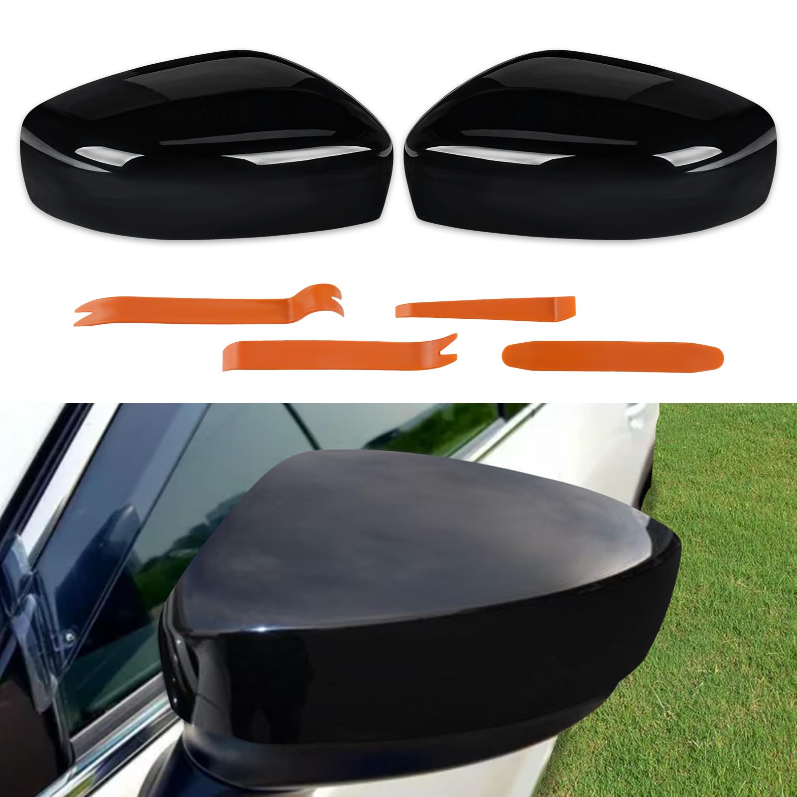 JDMON Door Rearview Mirror Cover Cap Replacement for 2011-2012 Infiniti ...