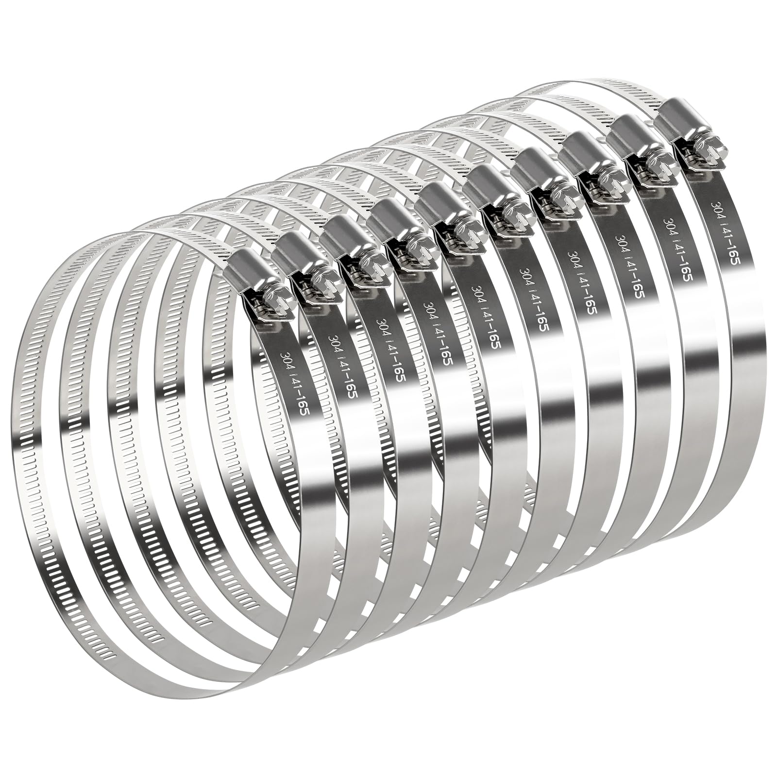 Snapklik.com : 10 Pack 6 Inch Hose Clamps Stainless Steel Duct Clamps ...