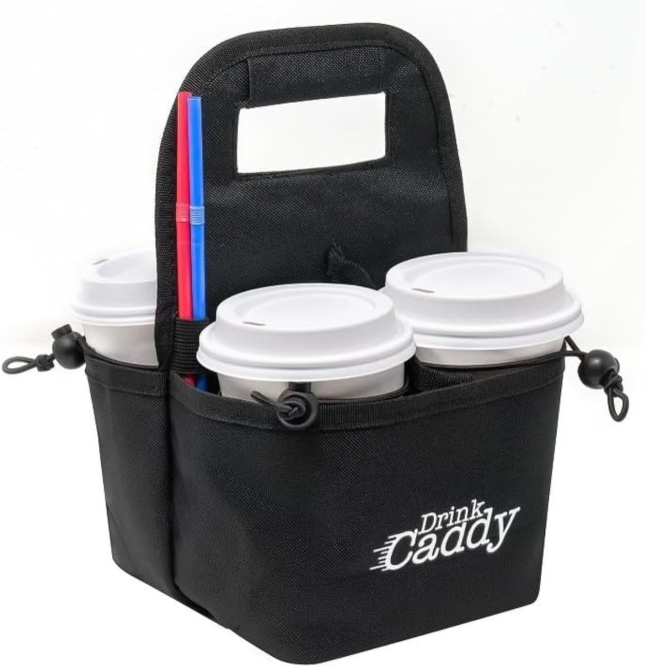 Amazon.com: Drink Caddy Portable Drink Carrier and Reusable Coffee Cup ...