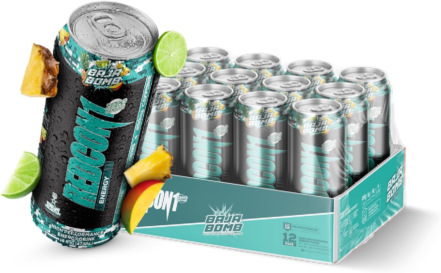 Amazon.com : REDCON1 Energy High Performance Drink, Baja Bomb - Zero ...