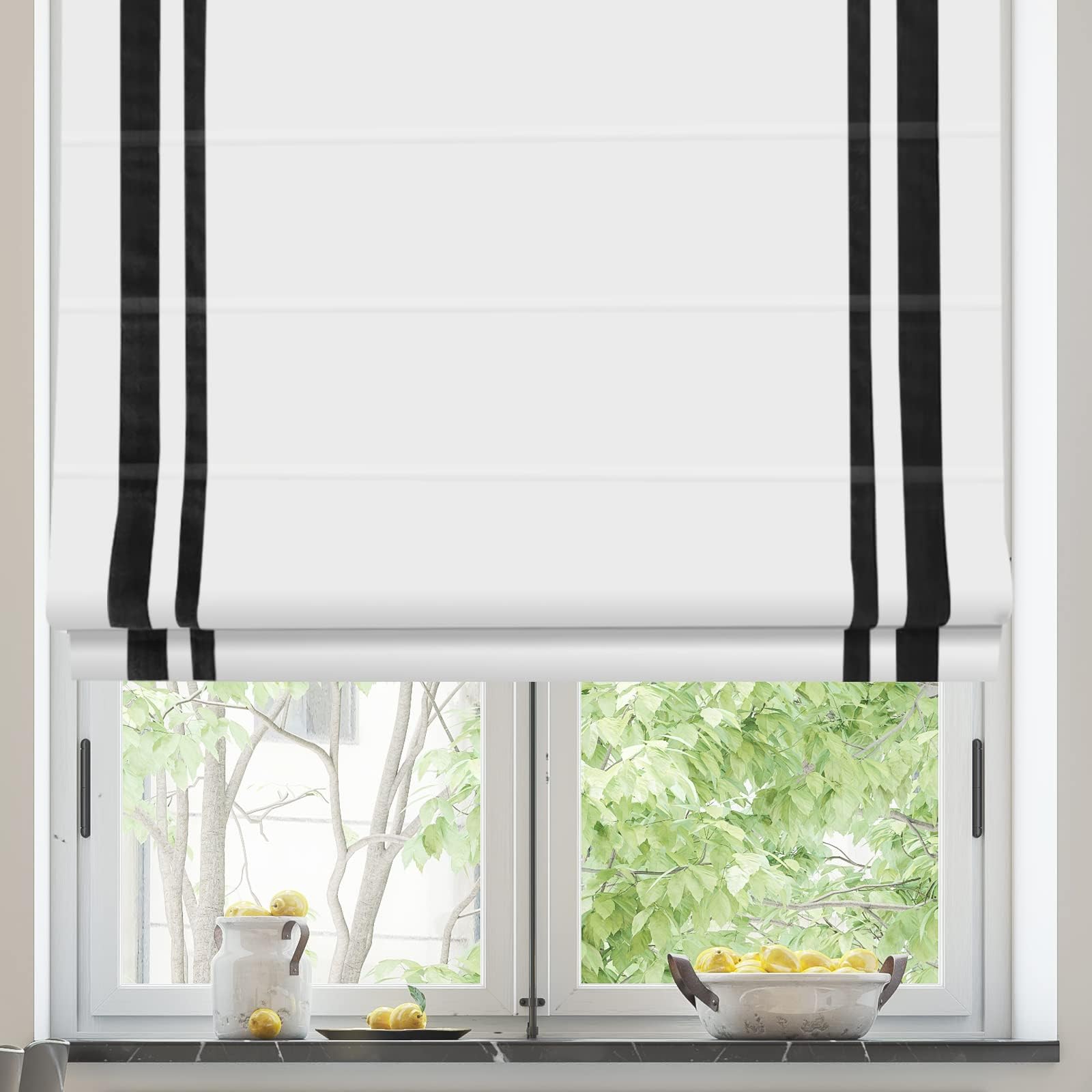 Amazon.com: Cordless Roman Shades Window Blinds, Retro Floral Patterned ...
