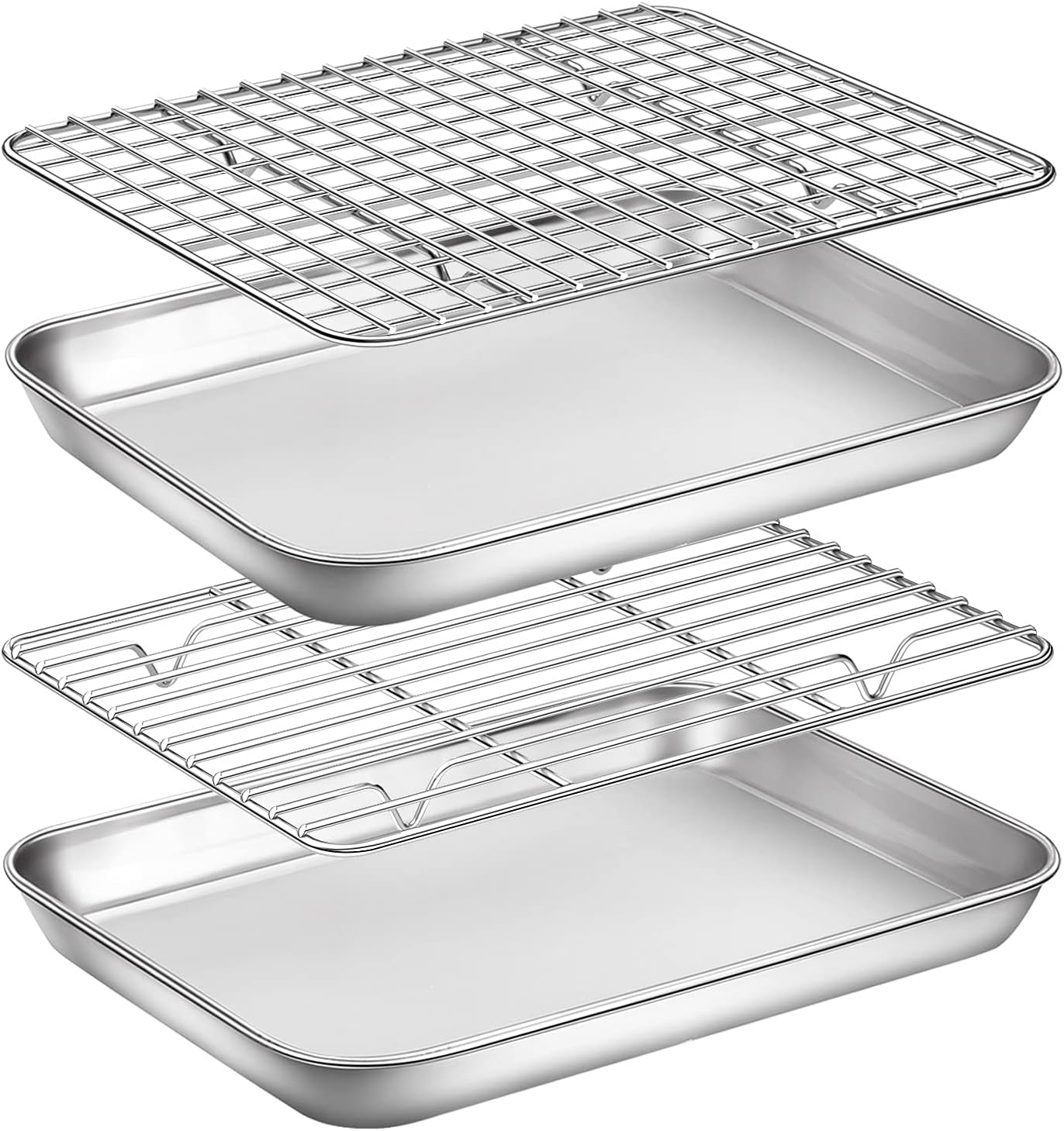 Amazon.com: Baking Sheet with Rack Set, Yododo Set of 4 (2 Sheets + 2 ...