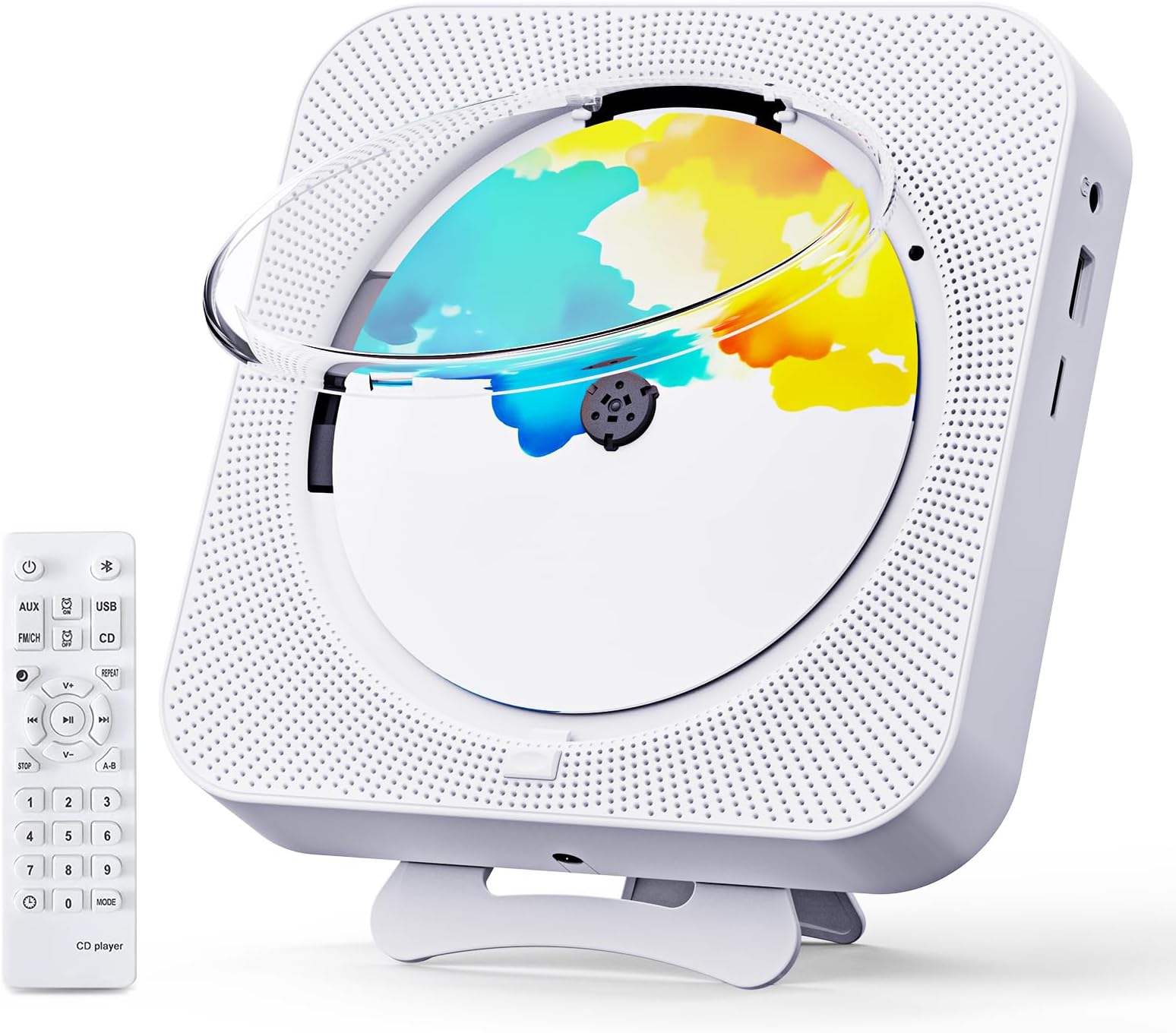 Amazon.com: Yintiny Rechargeable Cute CD Player with Blutooth 5.0 ...
