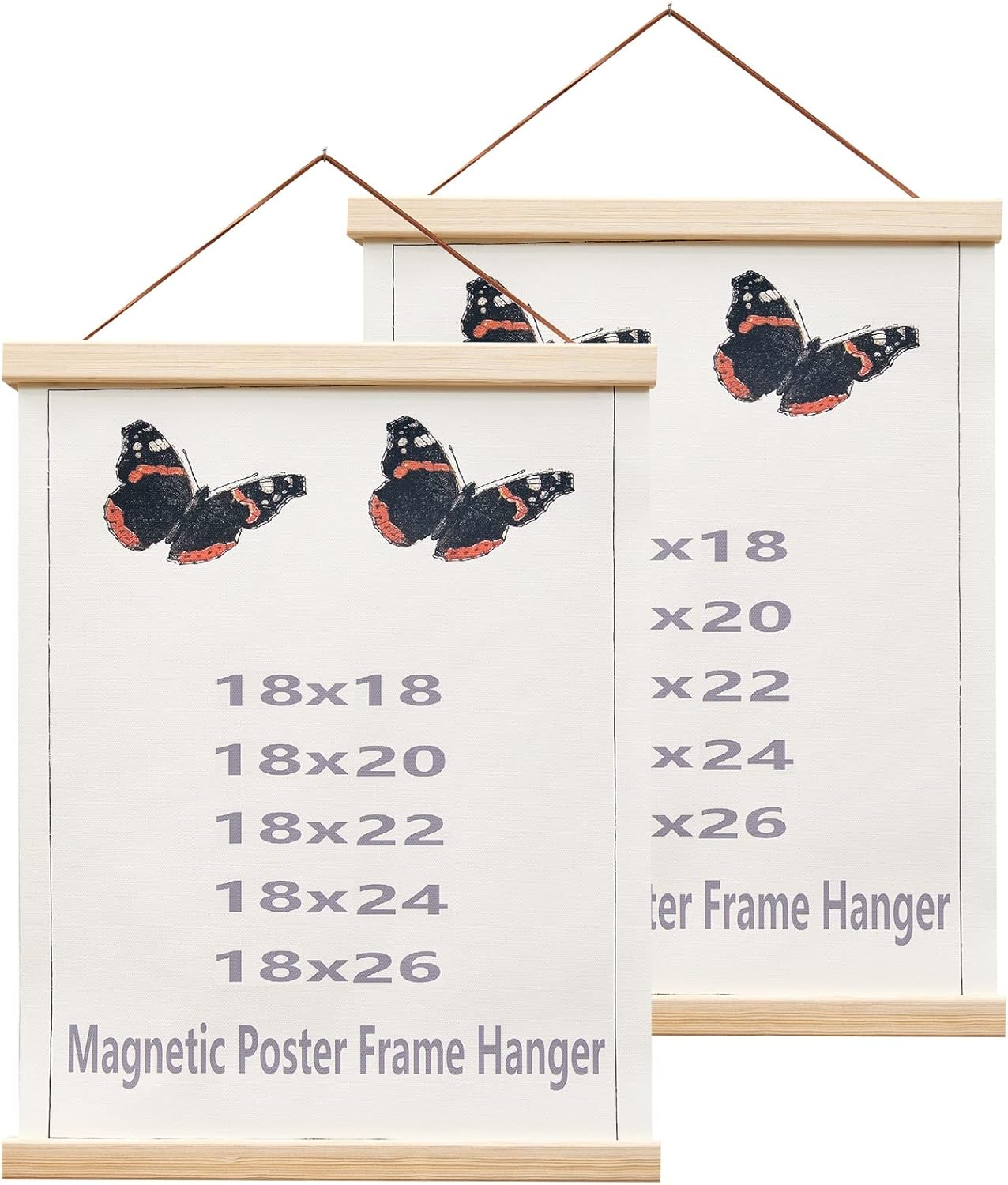 Amazon.com - Magnetic Poster Hanger Frame, 2 Pack Light Wood Wooden ...