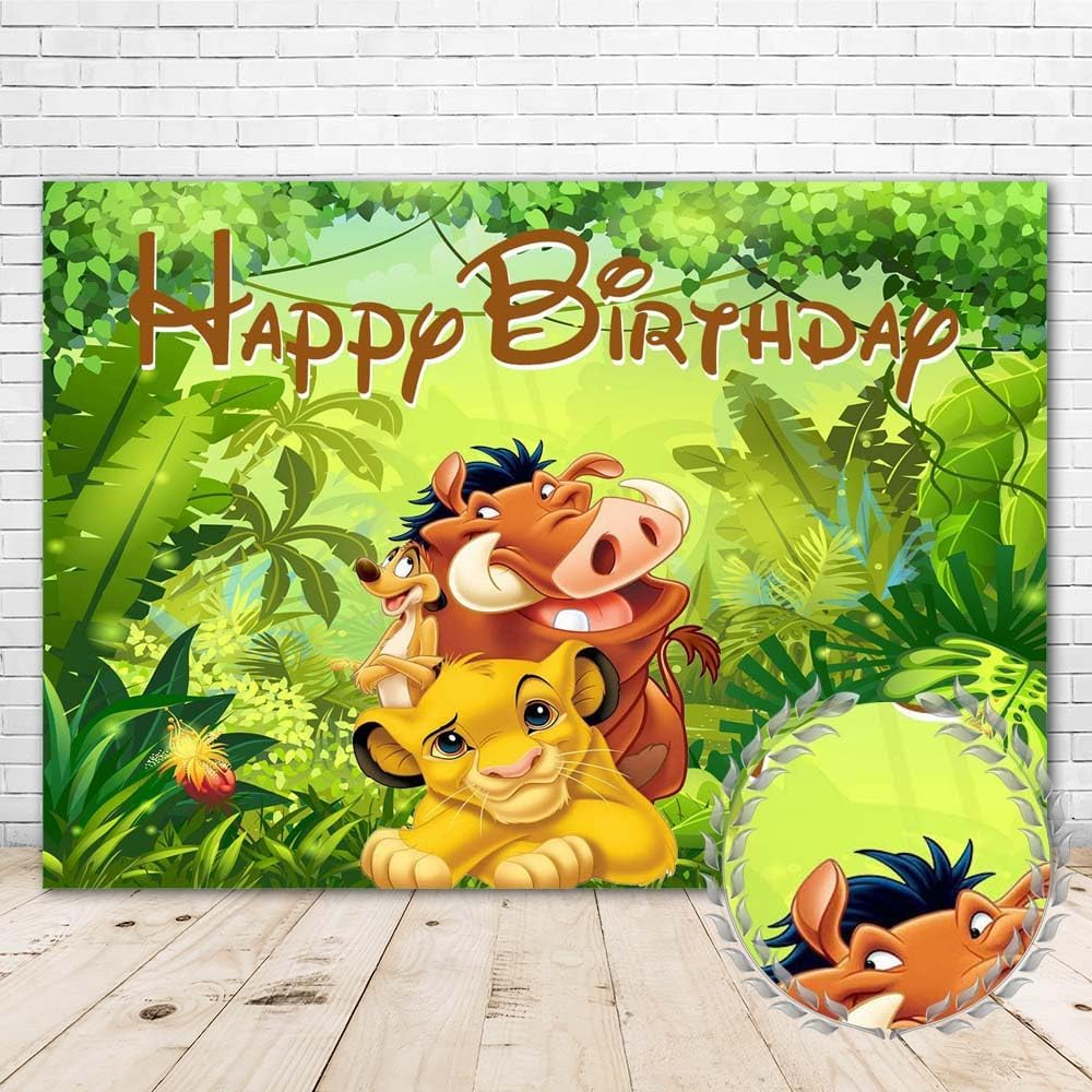 Amazon.com : Lion King Backdrop for Birthday Party 7x5ft Jungle Safari ...