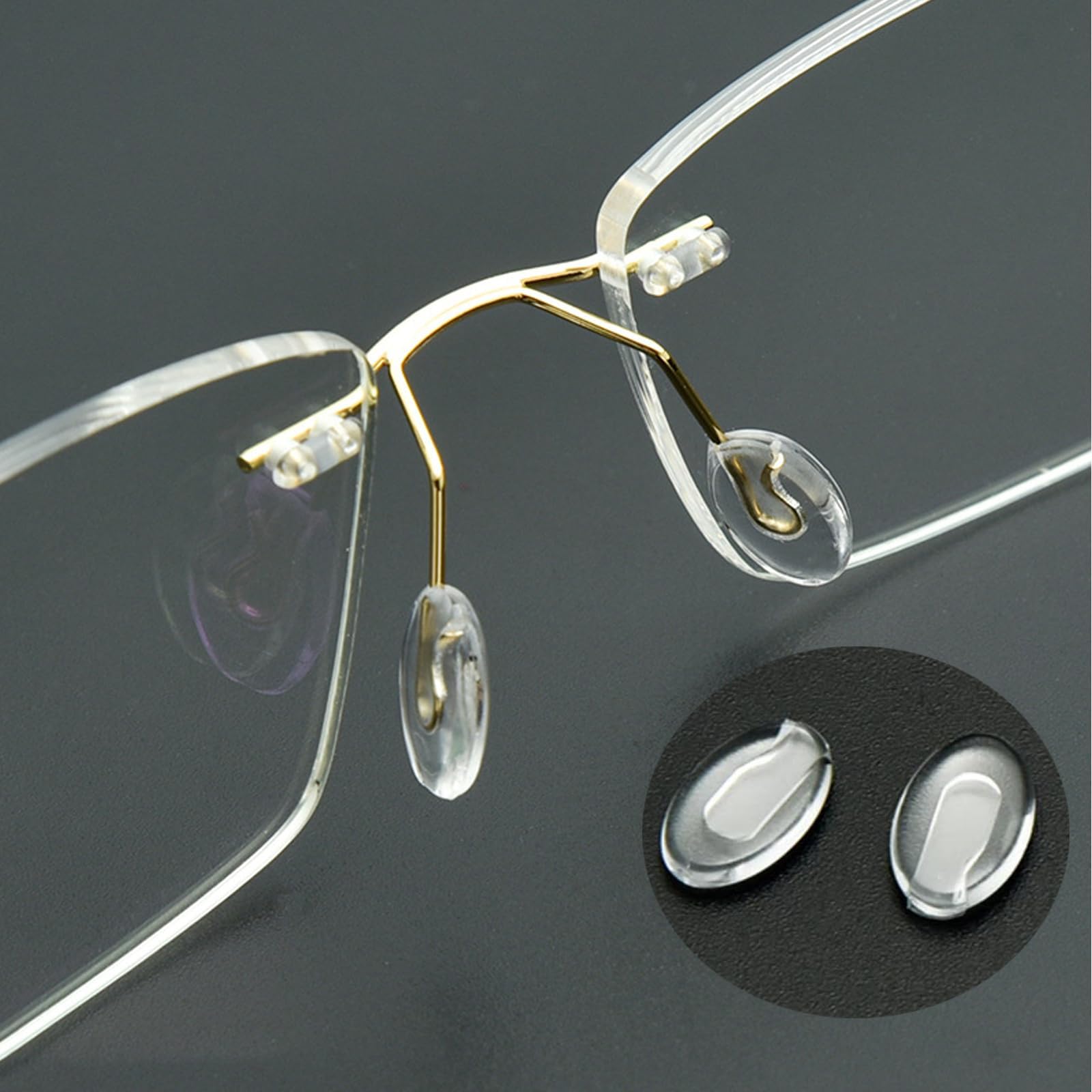 Amazon.com: Push in Eyeglass Nose Pads,2 Pairs Snap in Glasses ...