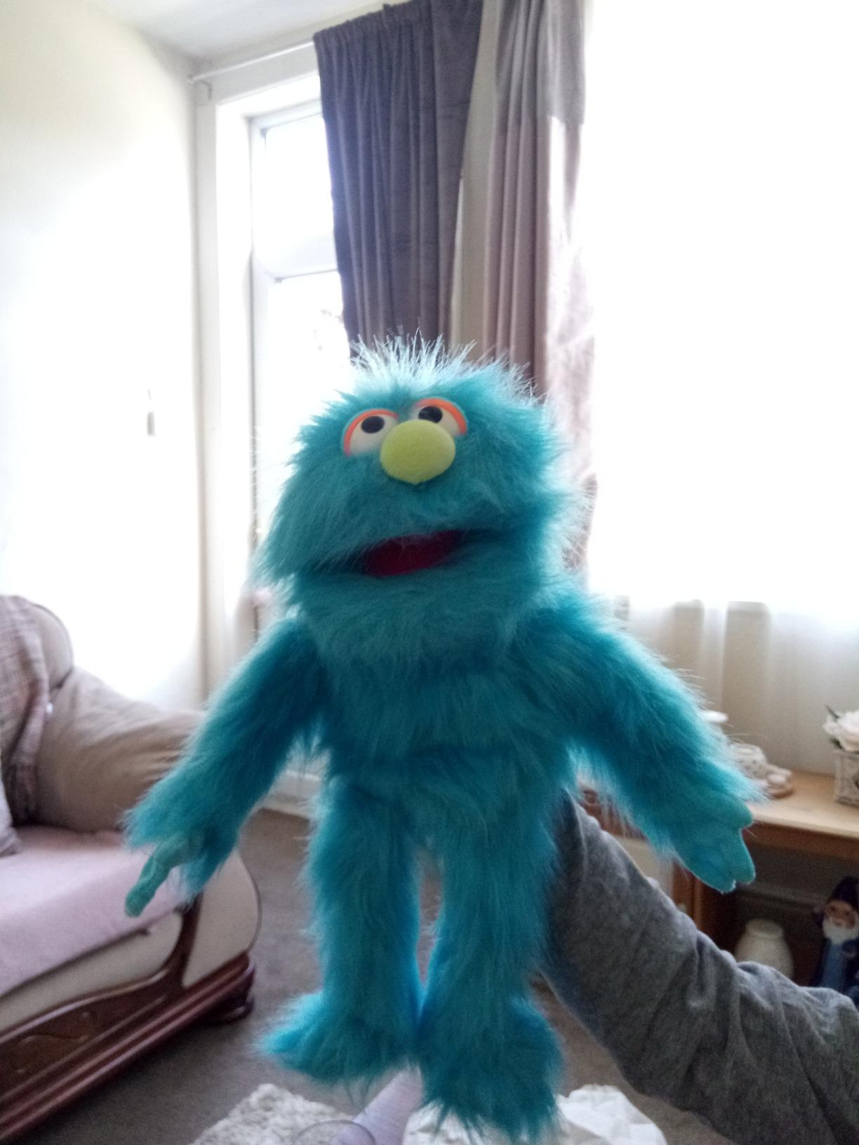 Blue Monster, Hand Puppet, by Silly Puppets, 35cm : Amazon.co.uk: Outlet