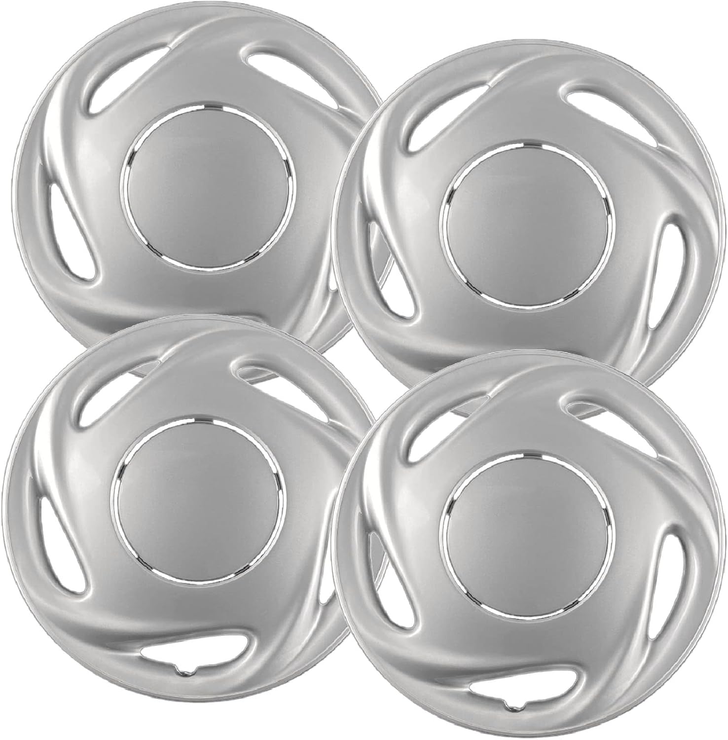 Amazon.com: Hubcaps.com - Premium Quality 14 inch Silver Hubcaps fits ...