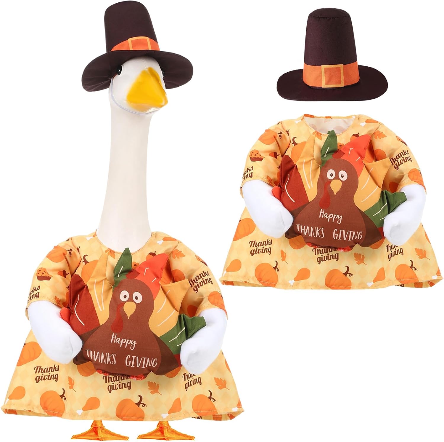 Amazon.com: Sunnymove Thanksgiving Day Porch Goose Outfit Turkey Pillow ...