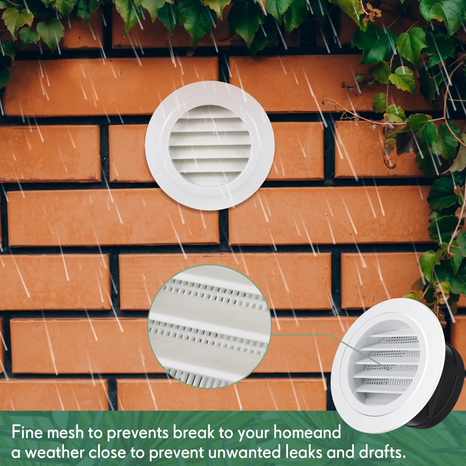 Bathroom Exhaust Fan Cover VIHOSE 4 Pcs Soffit Vents 3 Inch Soffit ABS ...