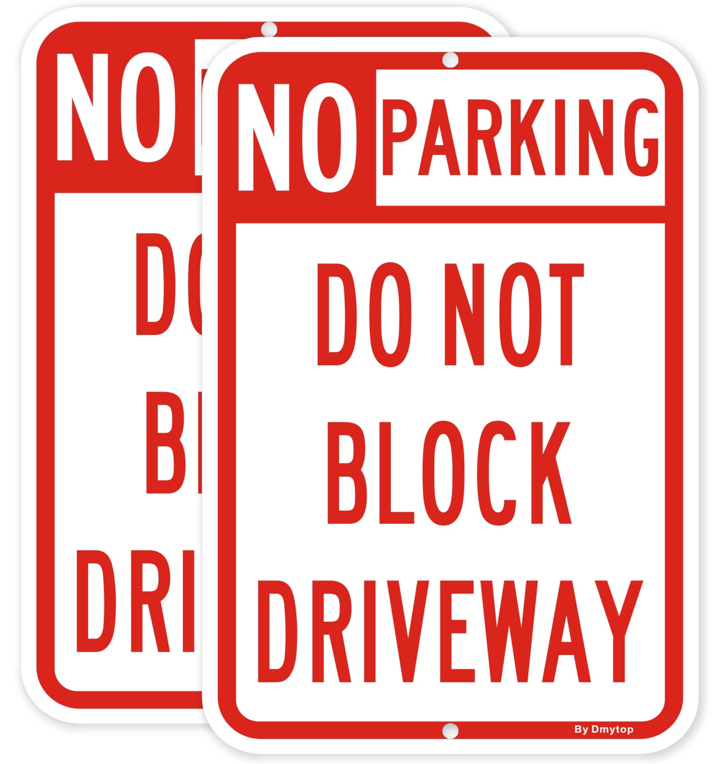 Amazon.com: 2 Pack Large No Parking Sign Do Not Block Driveway Sign, 18 ...