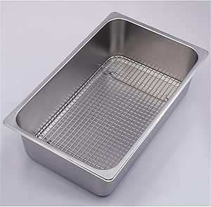 Amazon.com: Food Filter GN pan mesh net BBQ net Stainless steel basin ...