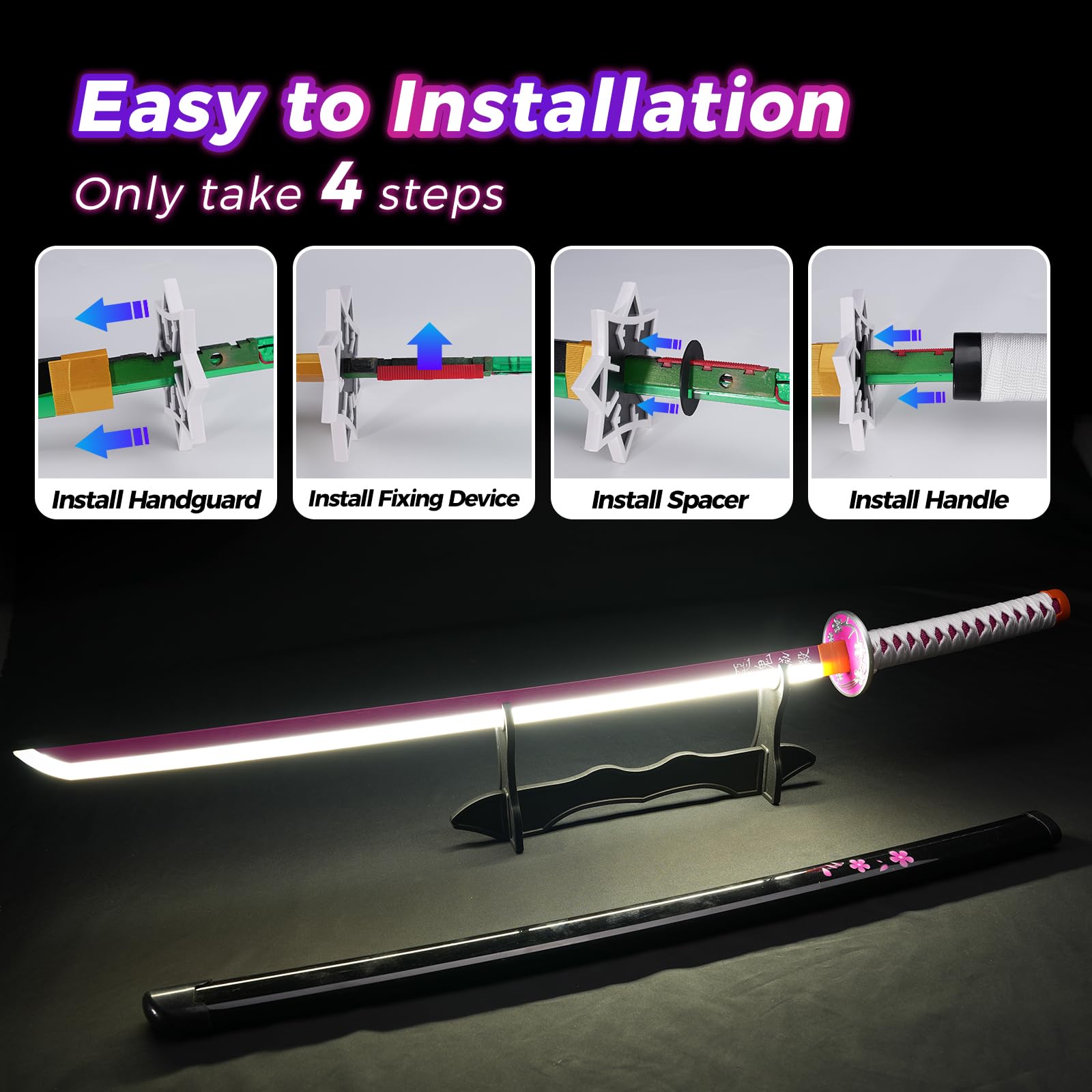 Snapklik.com : Cold Blade Light Up Sword Kanao Sword - Rechargeable, 40 ...