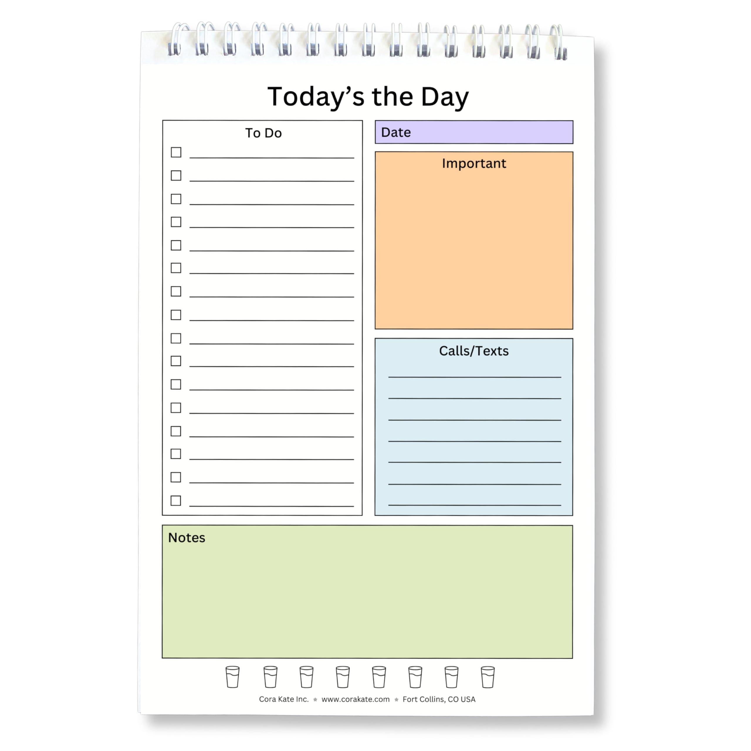 Amazon.com : To Do List Notepad: 100 Lists, 5.5 x 8.5" Spiral Daily ...