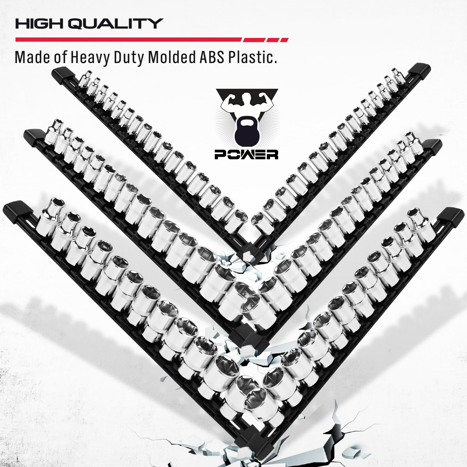 Snapklik.com : Socket Organizer Holder Tool Box: 12-Piece Socket ...