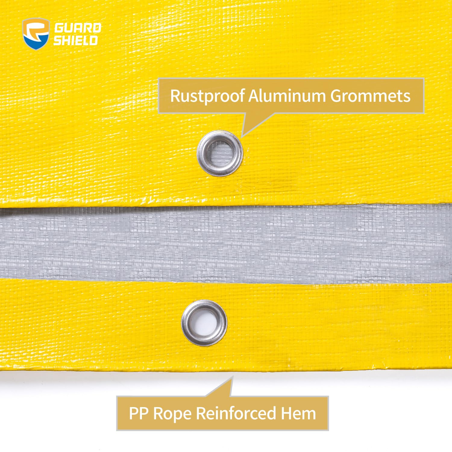 Snapklik.com : Yellow/Silver Tarp Waterproof 10x20 Feet Heavy Duty ...