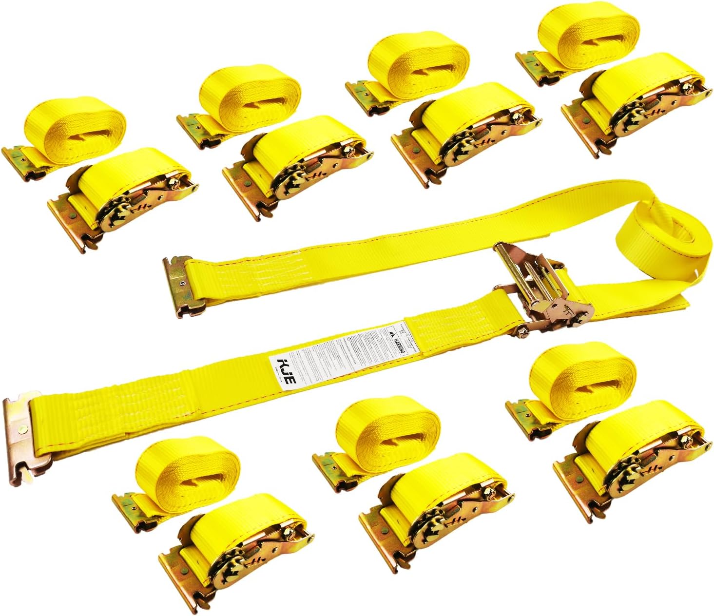Amazon.com: KJE 8 Pack E-Track Ratchet Straps, Heavy Duty 2" x20' Cargo ...