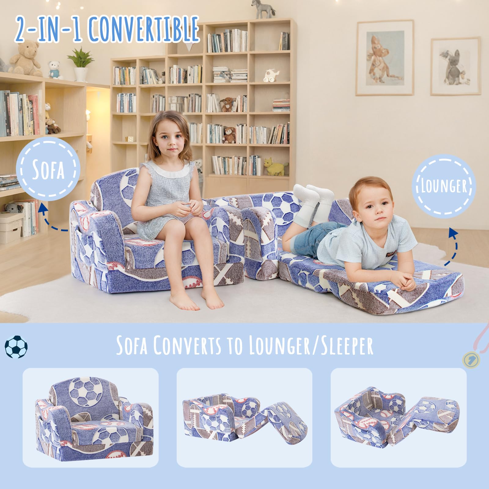 Snapklik.com : Thick Comfy Toddler Chair And Couch For Kids