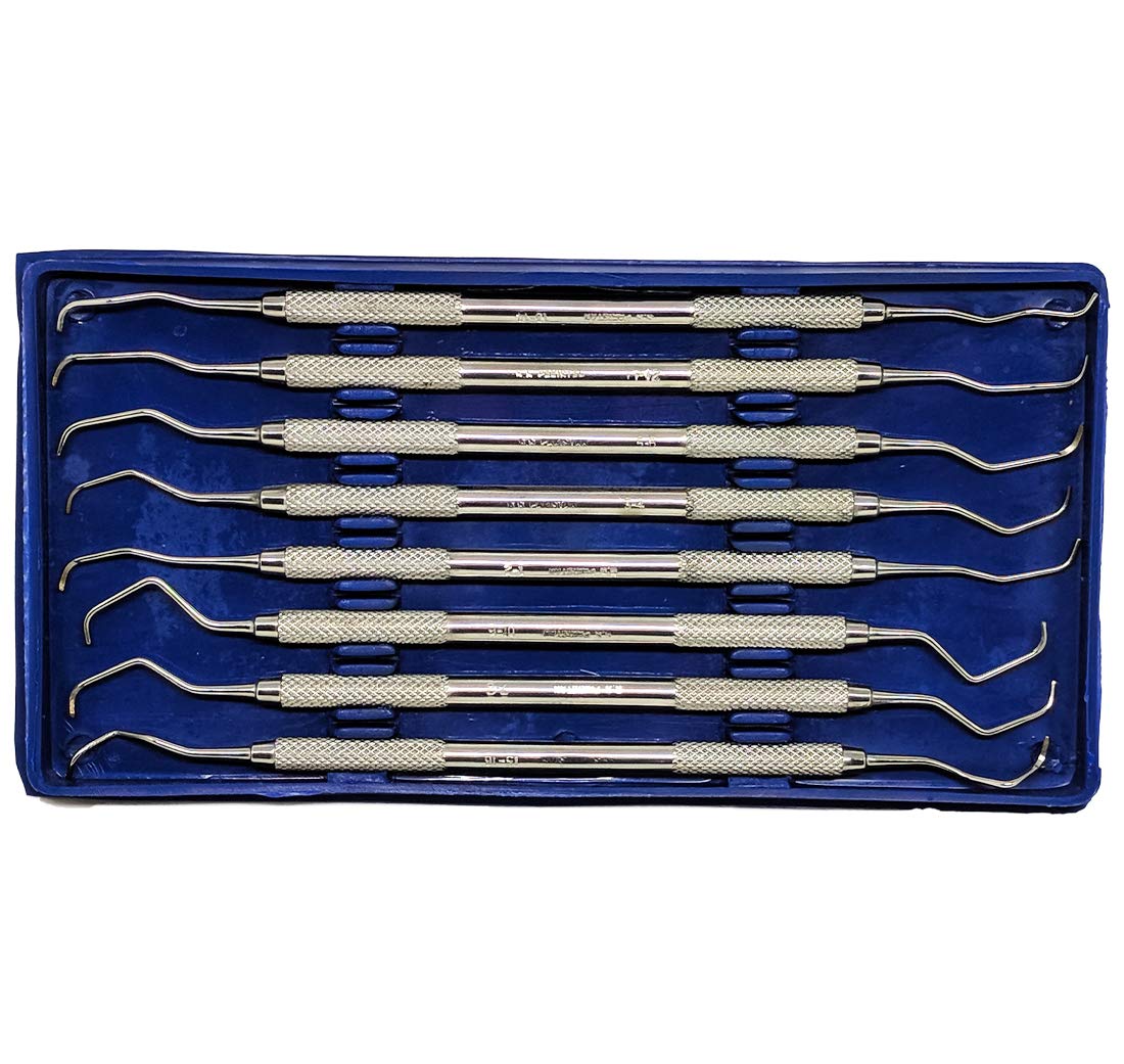 Amazon.com: SURGICAL ONLINE 8 Piece Gracey Curette Set Medical Dental ...