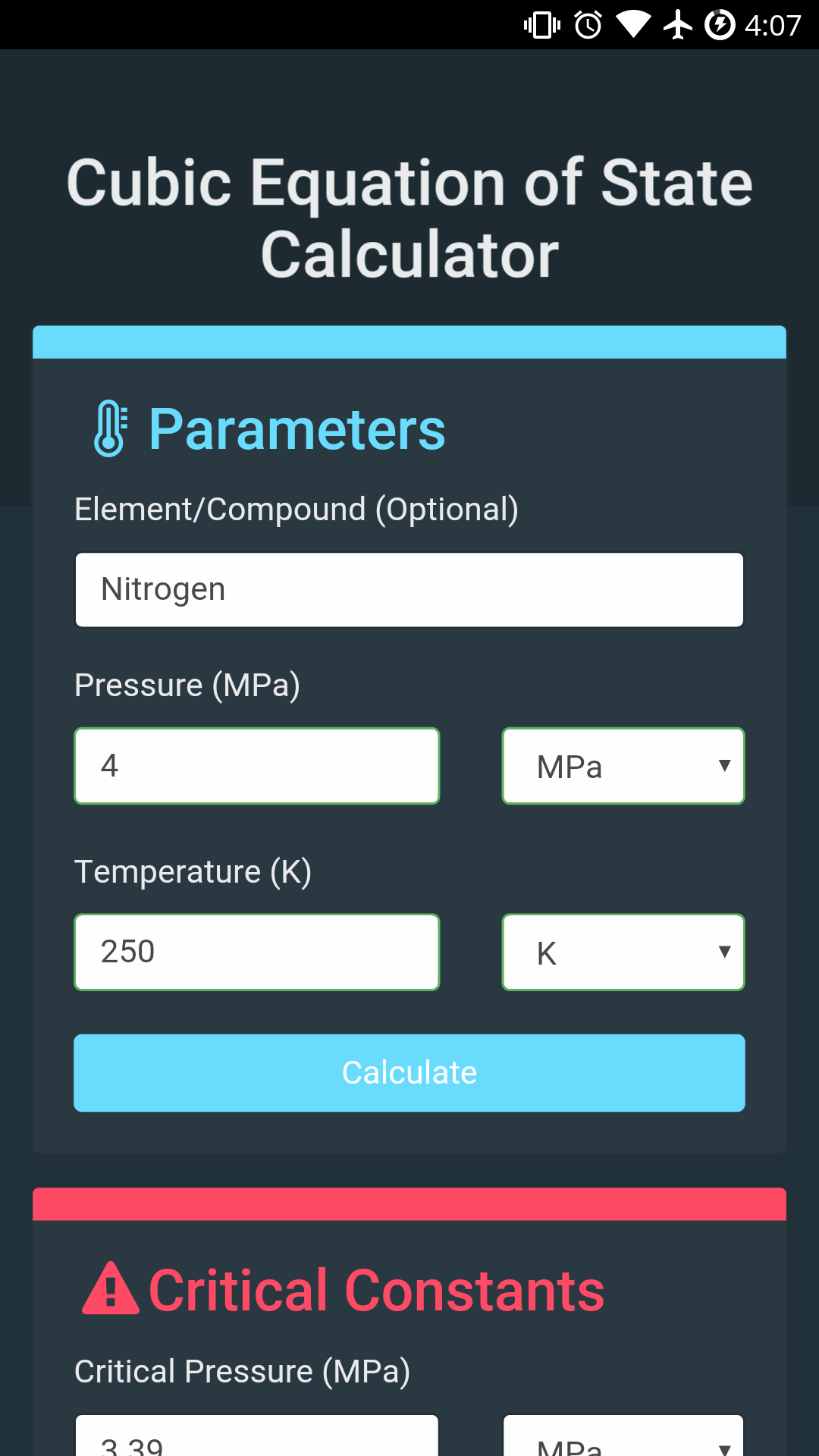 Equations of State Calculator - App on Amazon Appstore