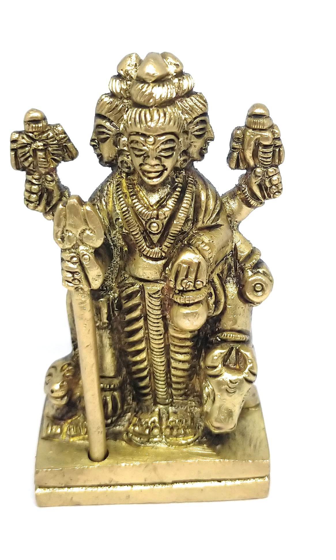 Ashtadhatu Miniature Statue Dattatreya Brahma Vishnu Shiva Holy Trinity ...