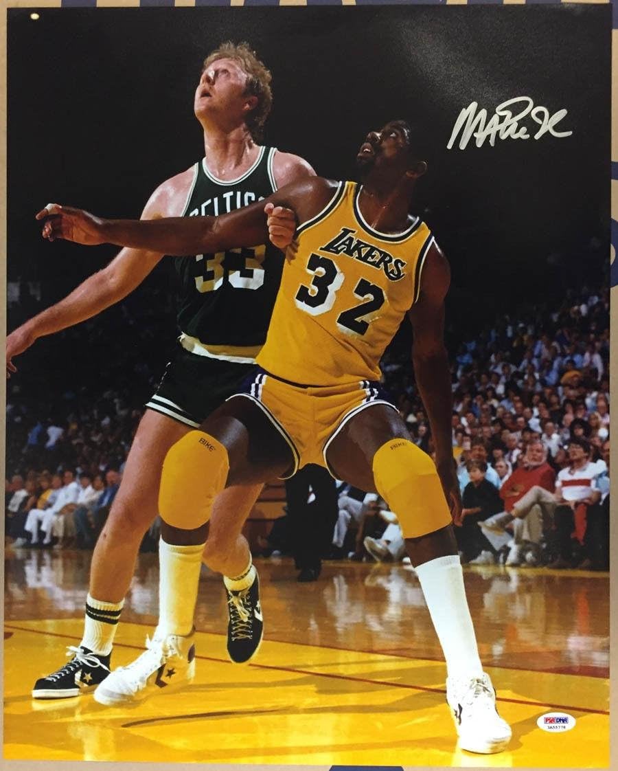 Magic Johnson Autographed Photo - 16x20 Bird ITP - PSA/DNA Certified ...