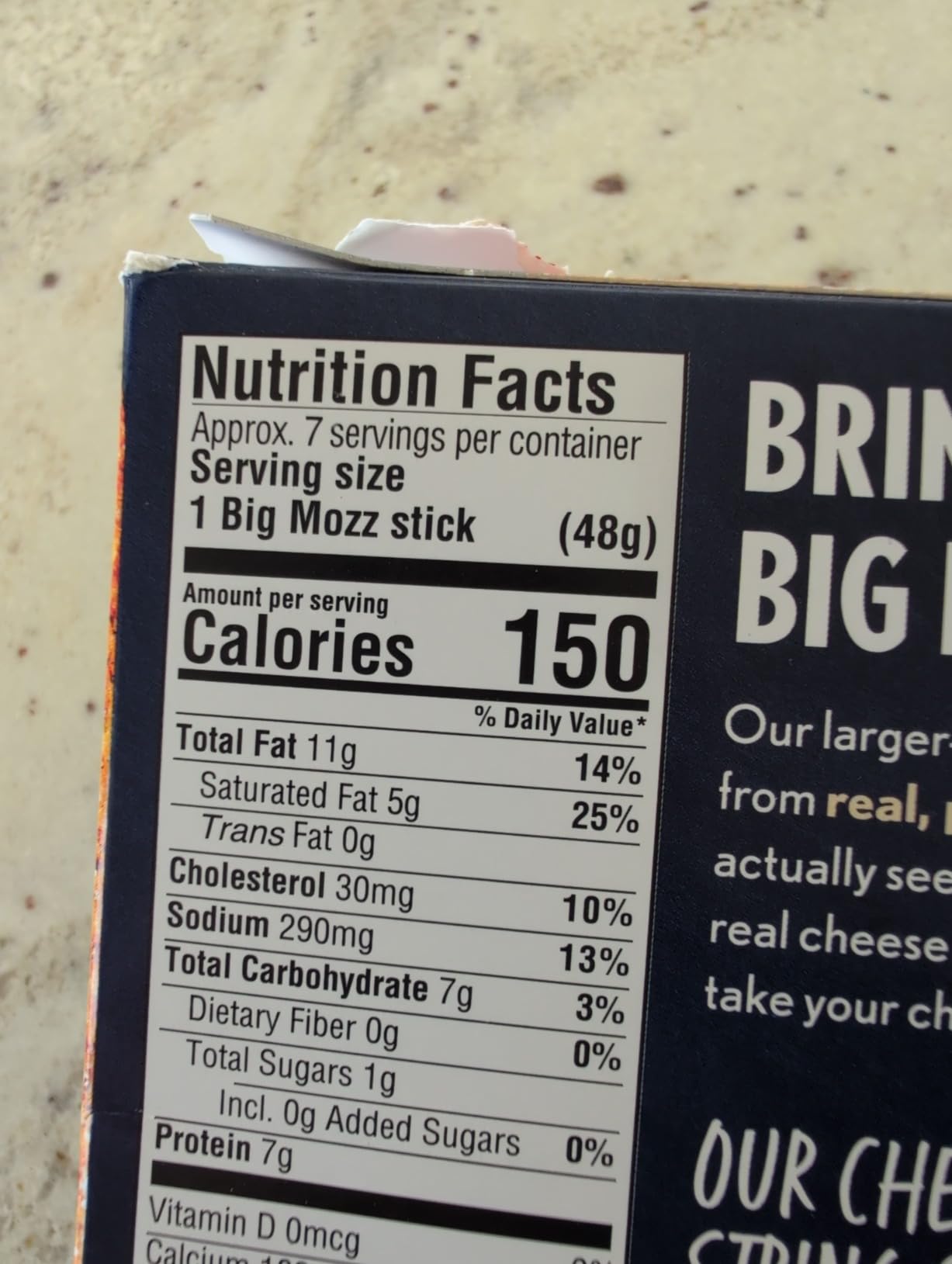 Amazon.com: Big Mozz Original Big Mozzarella Sticks, 13.44 OZ : Grocery ...