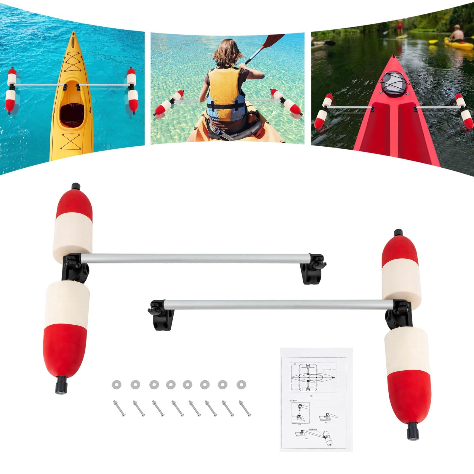 Amazon.com: IOENC Kayak Stabilizer, Easy Installation, Detachable, Safe ...