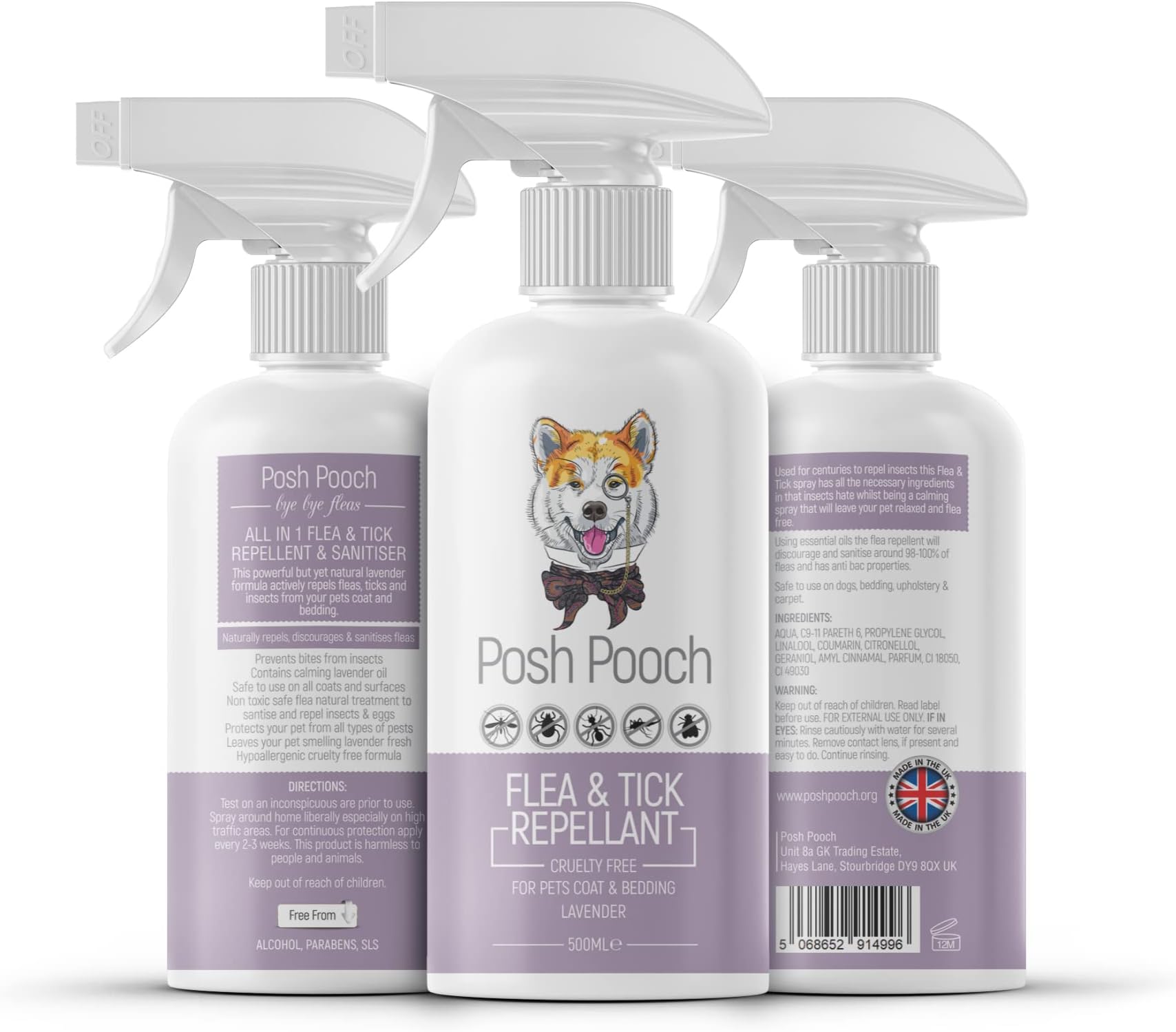 Dog Fleas Protection Spray 250ML - Natural Tick and Flea Prevention ...