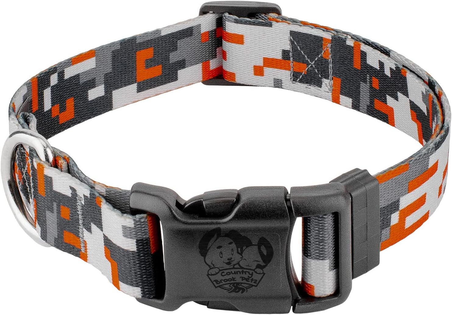 Amazon.com : Yellow Dog Design Black and White Camo Dog Collar 3/4 ...