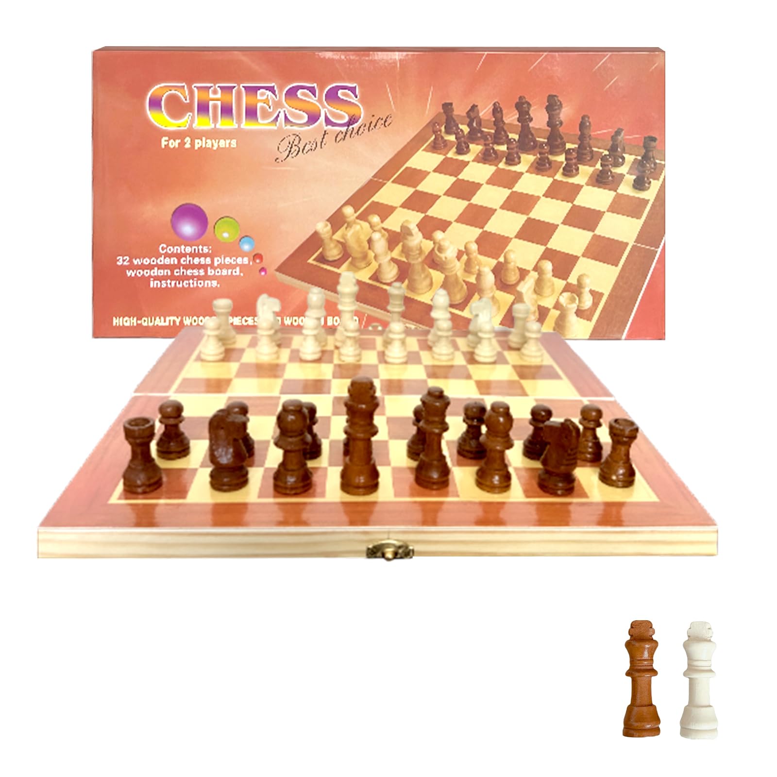 Amazon.com: Subwaysds Chess Sets for Adults & Kids - 12''x12'' Wooden ...