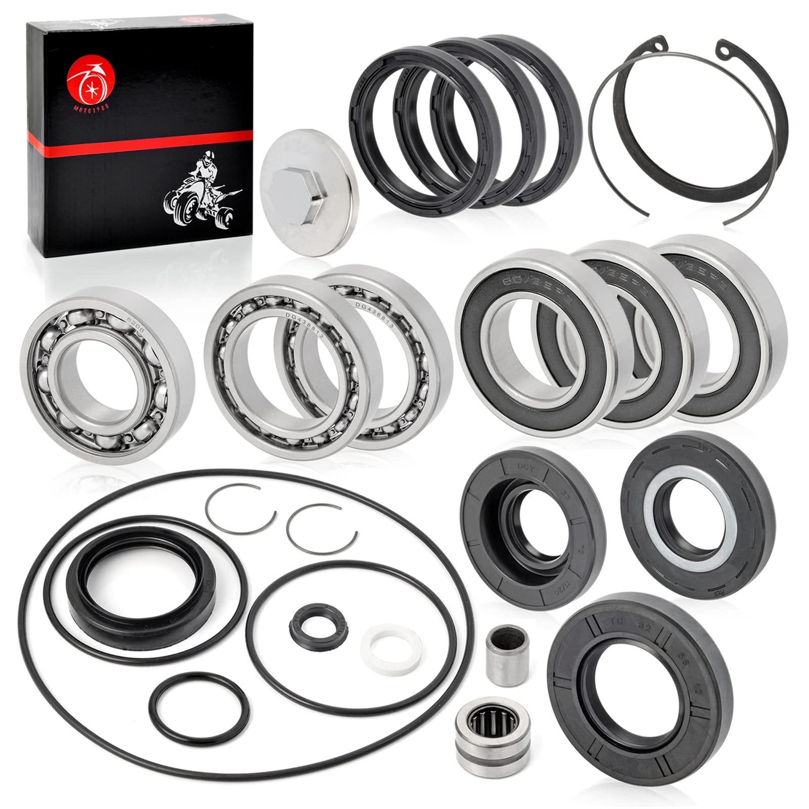Snapklik.com : Rear Differential & Rear Axle Bearing Seal O-RING Kit For HONDA 250 RECON 250 ...