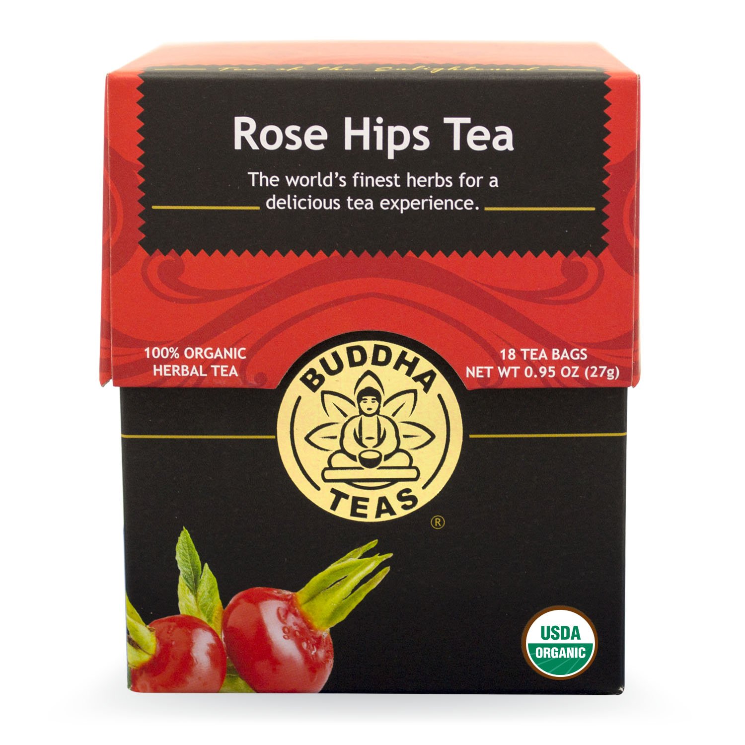 Amazon.com : Buddha Teas Rose Hips Tea, 18 Count (Pack of 6) : Grocery ...
