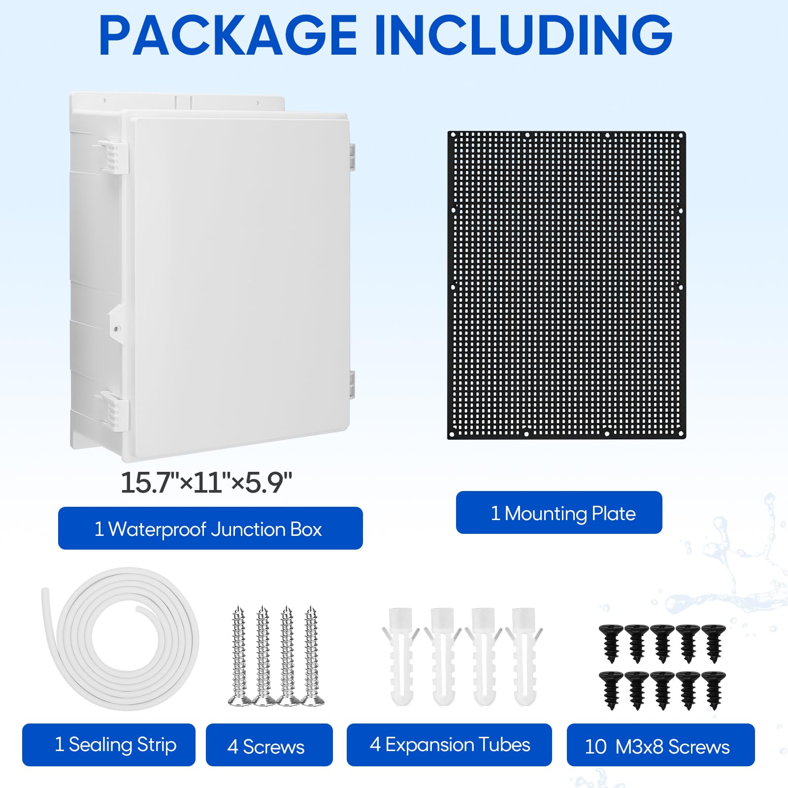 Snapklik.com : Outdoor Electrical Box Waterproof, IP67 ABS Plastic ...