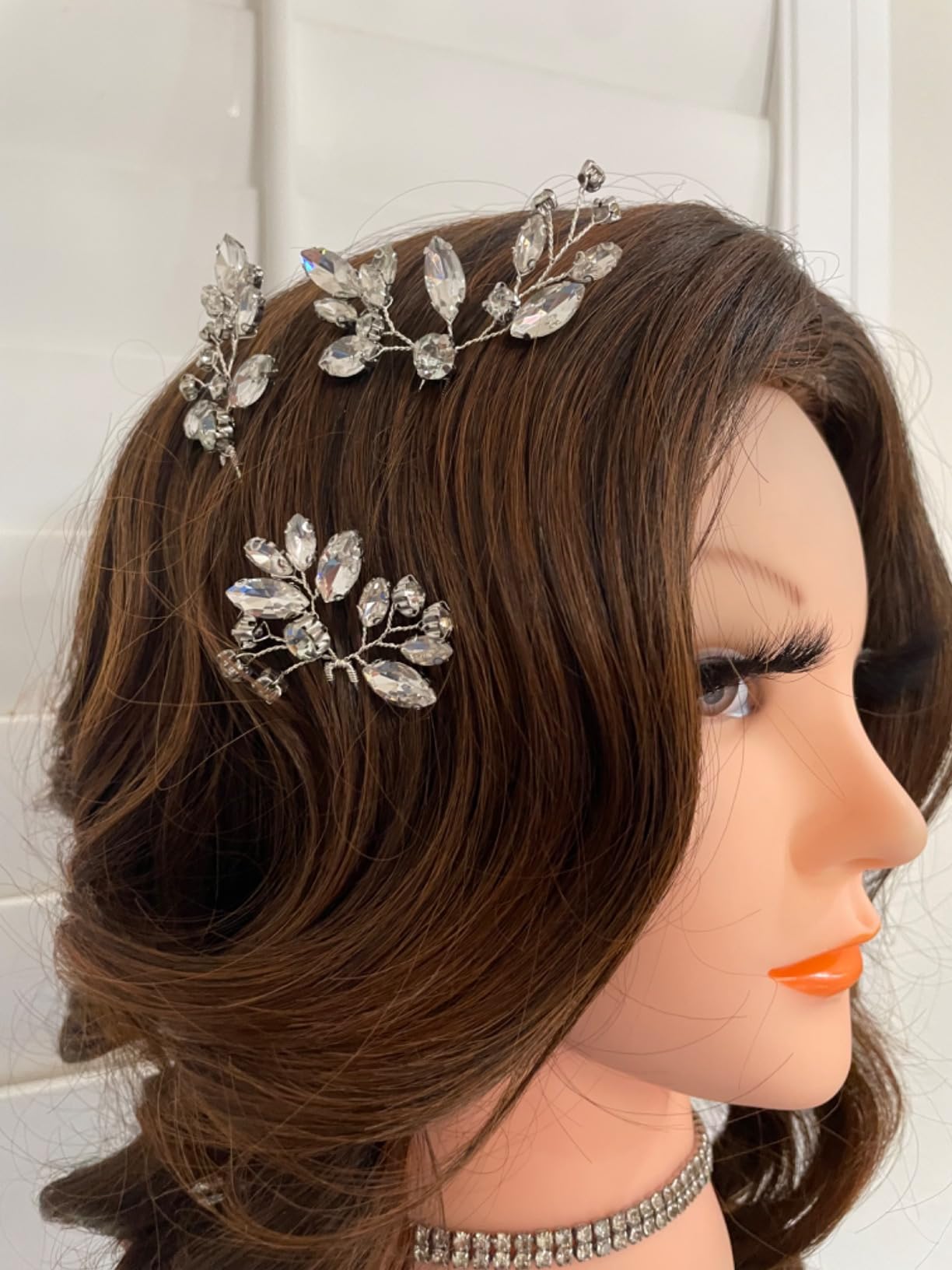 Amazon.com : 6 Pieces Bride Hair Pins Rhinestones Hair Accessories for ...
