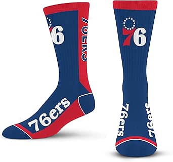 Amazon.com : For Bare Feet NBA PHILADELPHIA 76ERS MVP Crew Sock Team ...