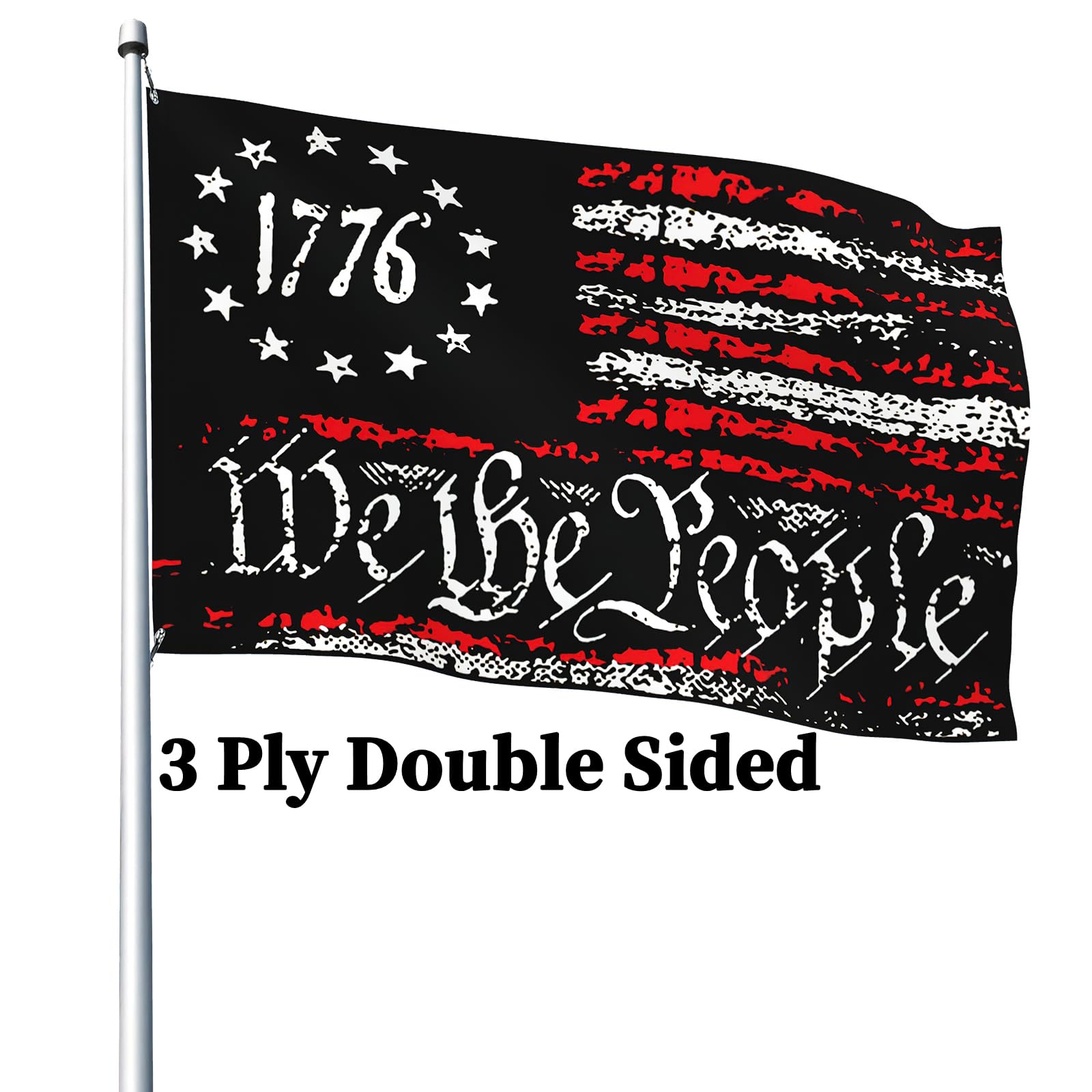 Amazon.com : JAIARA We The People 1776 Flag Vintage Usa Flag 3x5 Ft ...