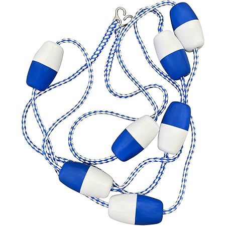 Amazon.com: Poolzilla 20ft Swimming Pool Safety Rope and Float Kit Pre ...
