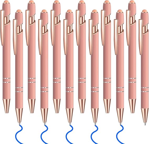 Amazon.com : Lragvtbk 12 Pcs Blue Ink Ballpoint Pen with Stylus Tip, 1. ...