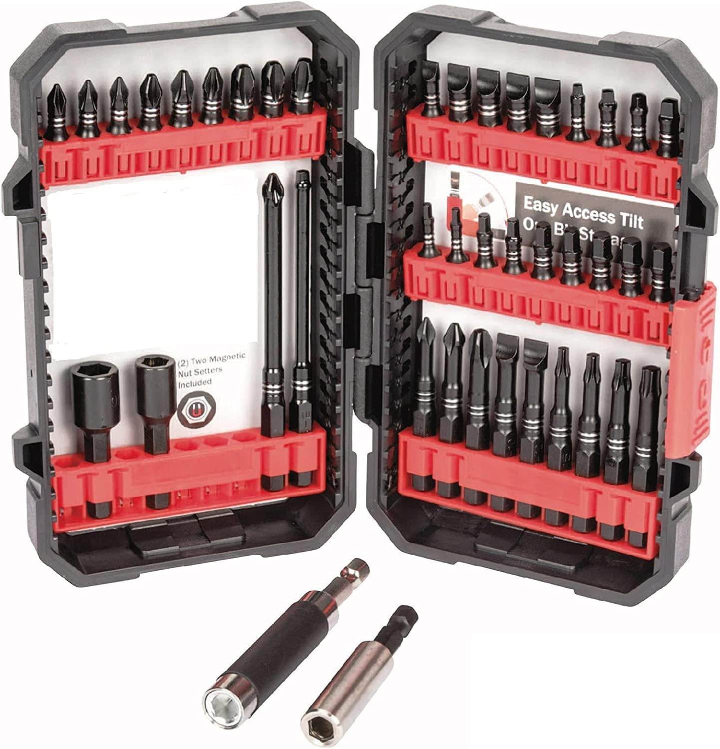 BIG RED BHT-42IBS01R Torin Professional Impact Screwdriver Bit Case Set ...