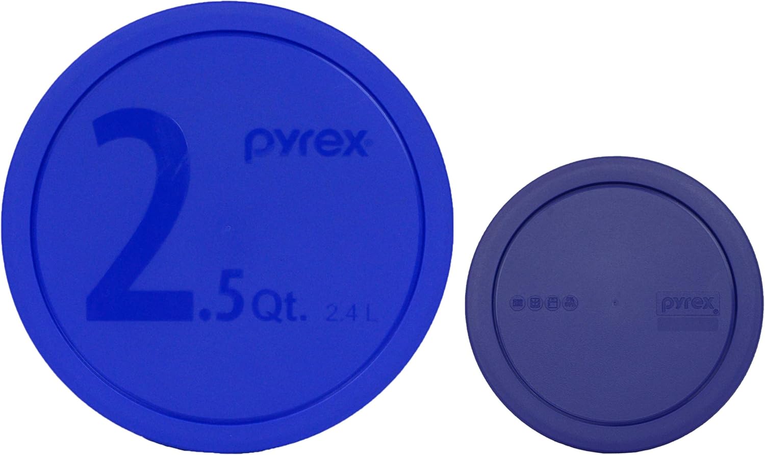Amazon.com: Pyrex 325-PC 2.5qt, & 322-PC 1qt Blue Mixing Bowl Plastic ...