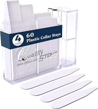 Amazon.com: 60 Plastic Collar Stays for Men's Dress Shirts - Dress ...