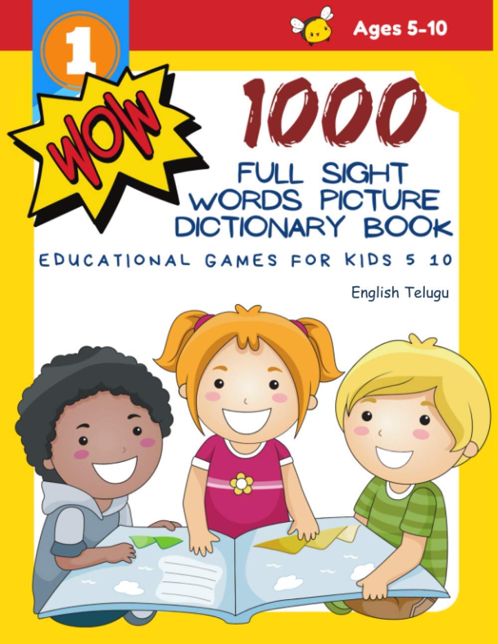 Buy 1000 Full Words Picture Dictionary Book English Telugu Educational ...