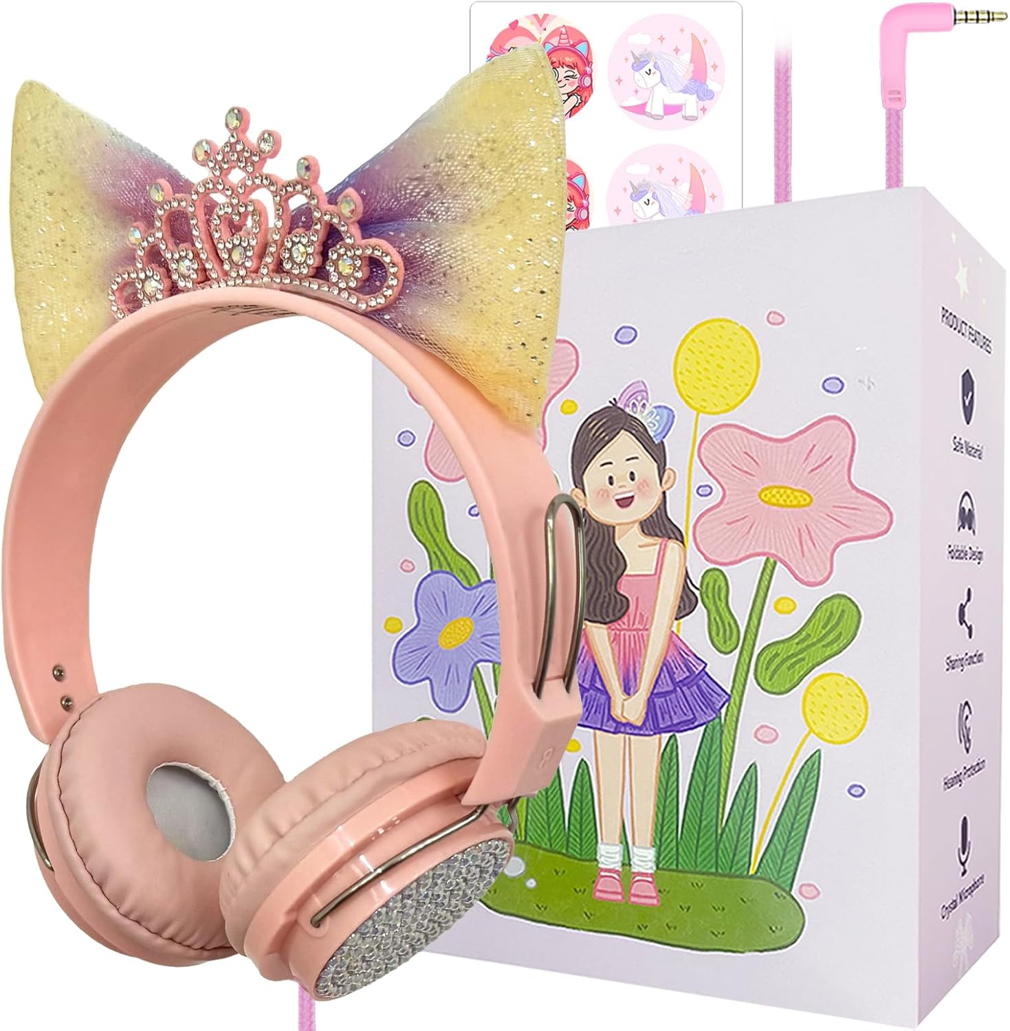 Amazon.com: charlxee Kids Headphones,Bowkont Wired Headsets with Gifts ...
