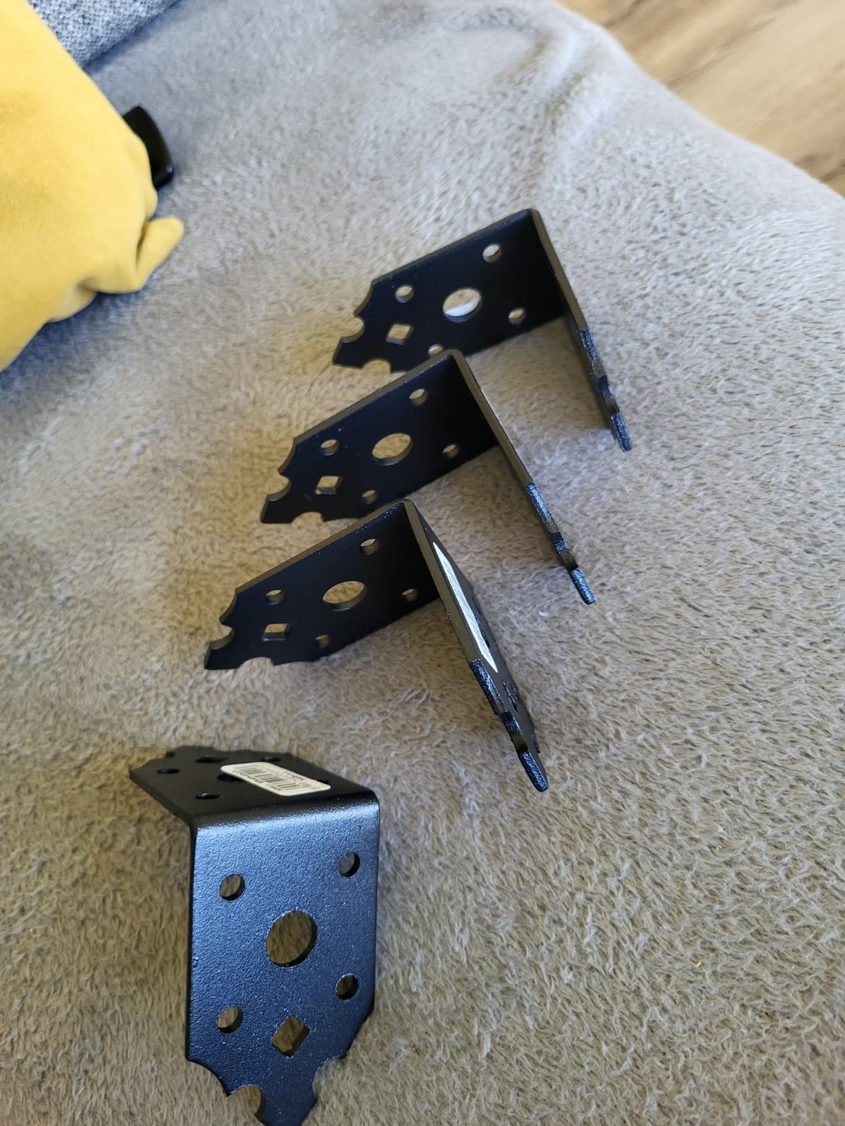 Black Right Angle Brackets 90 Degree Decorative Metal Corner Brace ...