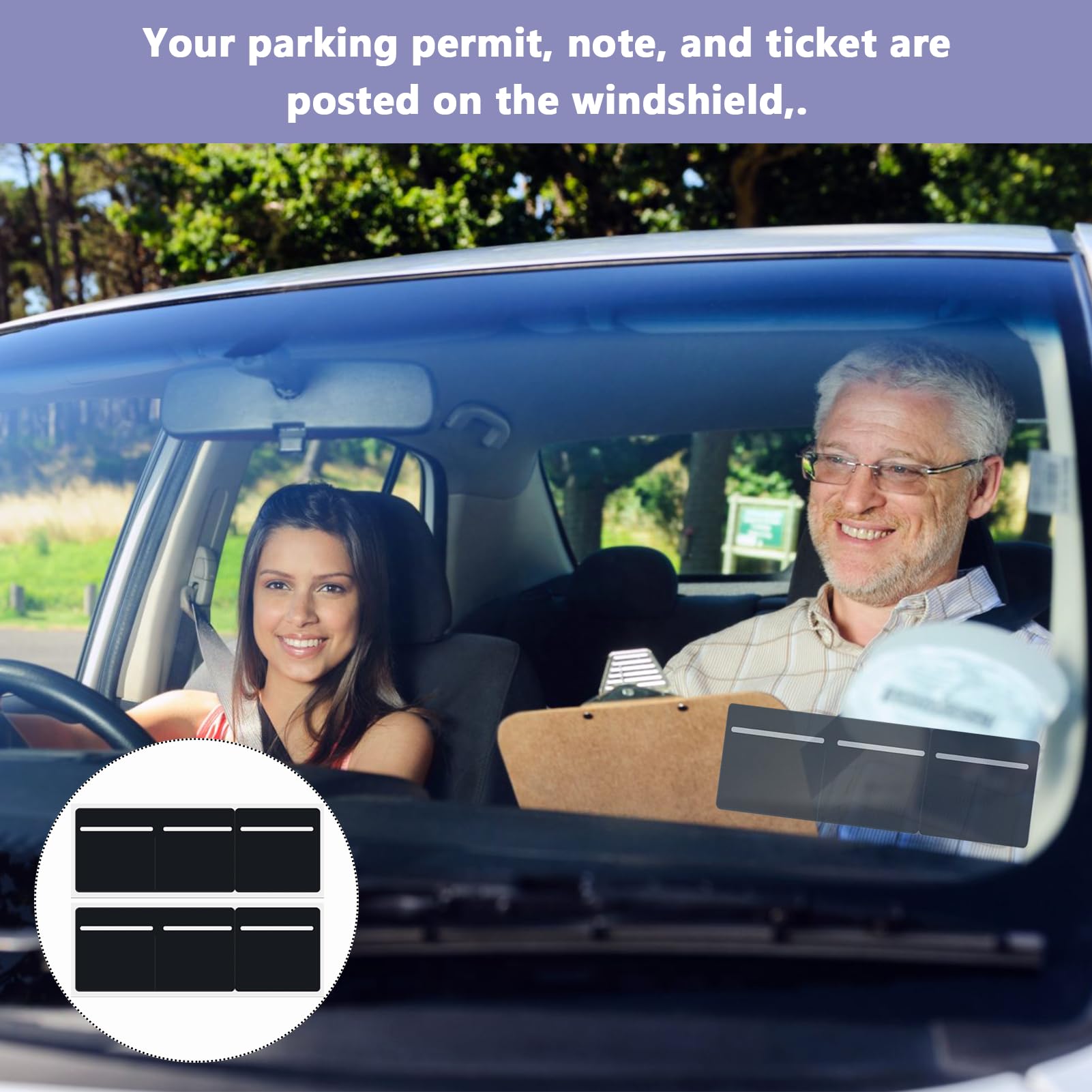 Car Ticket Holder Windscreen Transparent Car Vehicle Parking Ticket ...