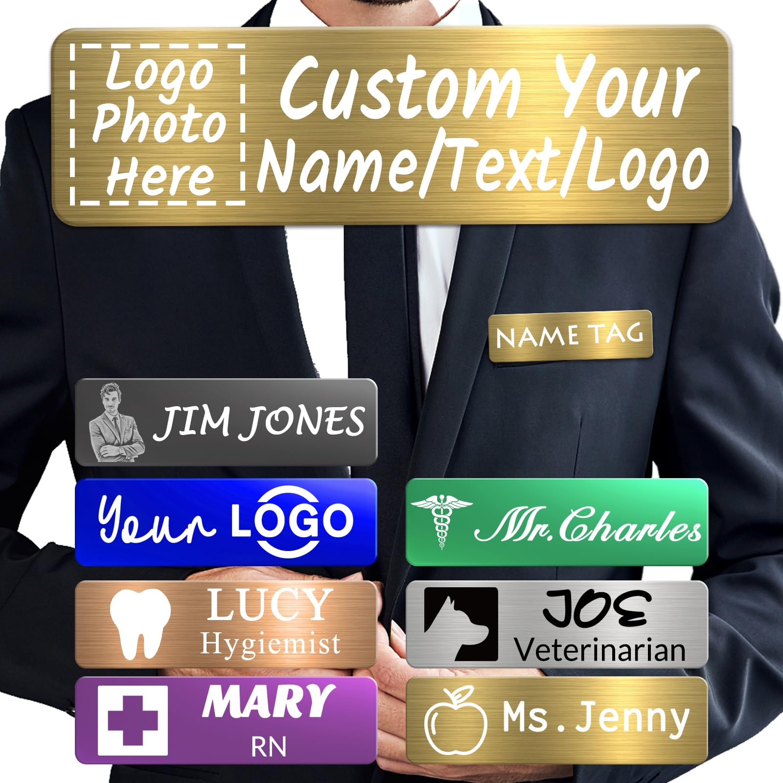 Nurse Name Tags Magnetic Custom Name Badge — Yours+Mine